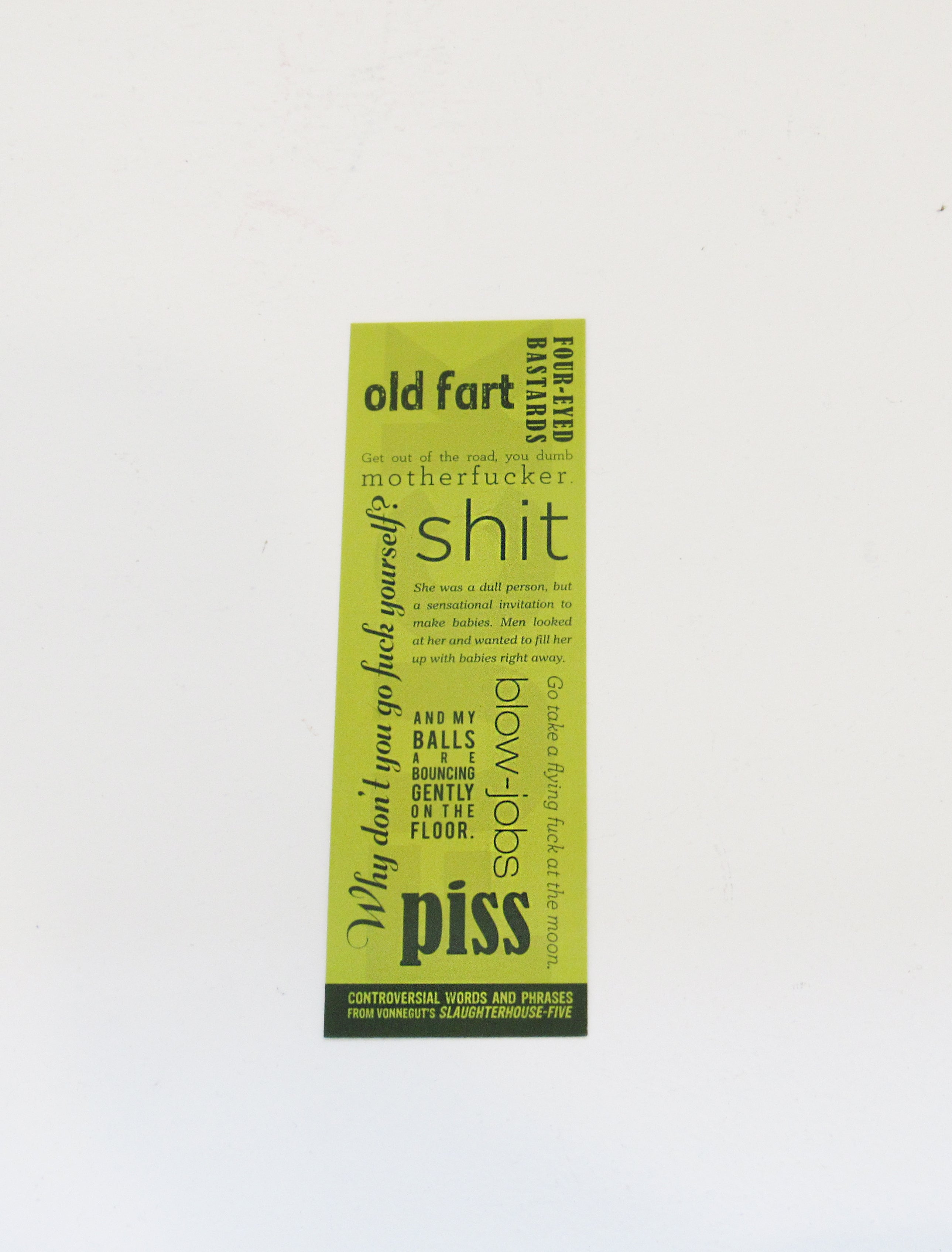 Curse Word Bookmark | Kurt Vonnegut Museum * Library
